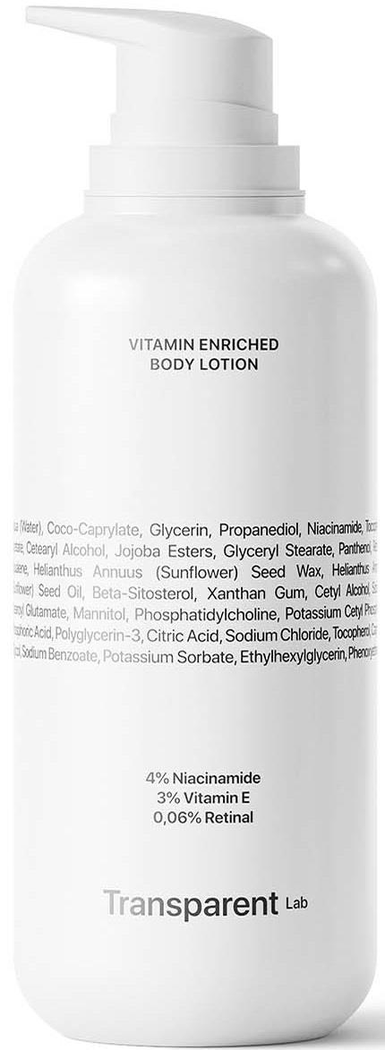 NICHE BEAUTY LAB Transparent Lab Vitamin Enriched Body Lotion 400 ml ...