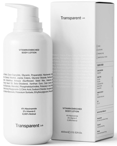 NICHE BEAUTY LAB Transparent Lab Vitamin Enriched Body Lotion 400 ml ...