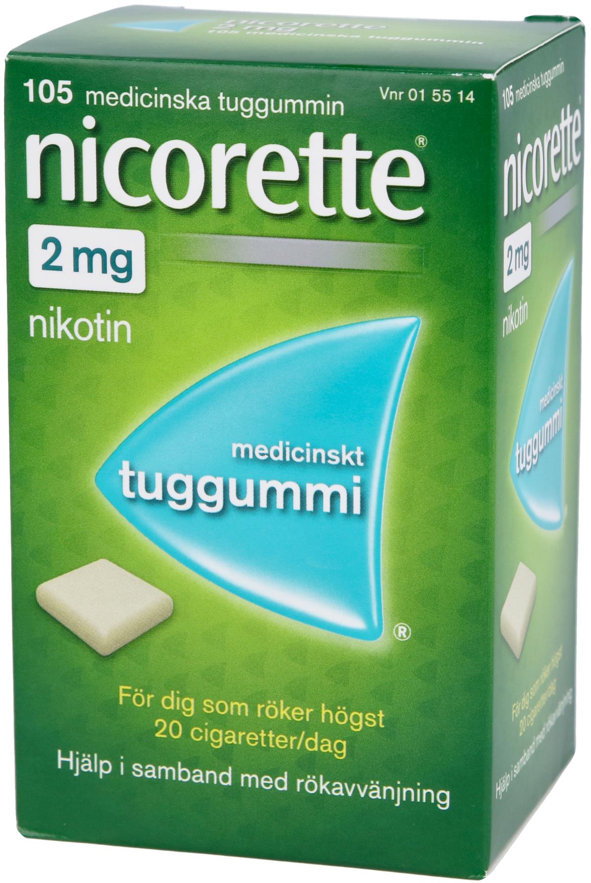 Nicorette Medicinskt tuggummi 2mg 105 pcs | lyko.com