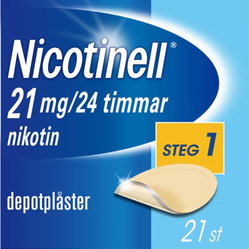 Nicotinell Nikotinplåster 21 mg/24 timmar Depotplåster 21 st | lyko.com