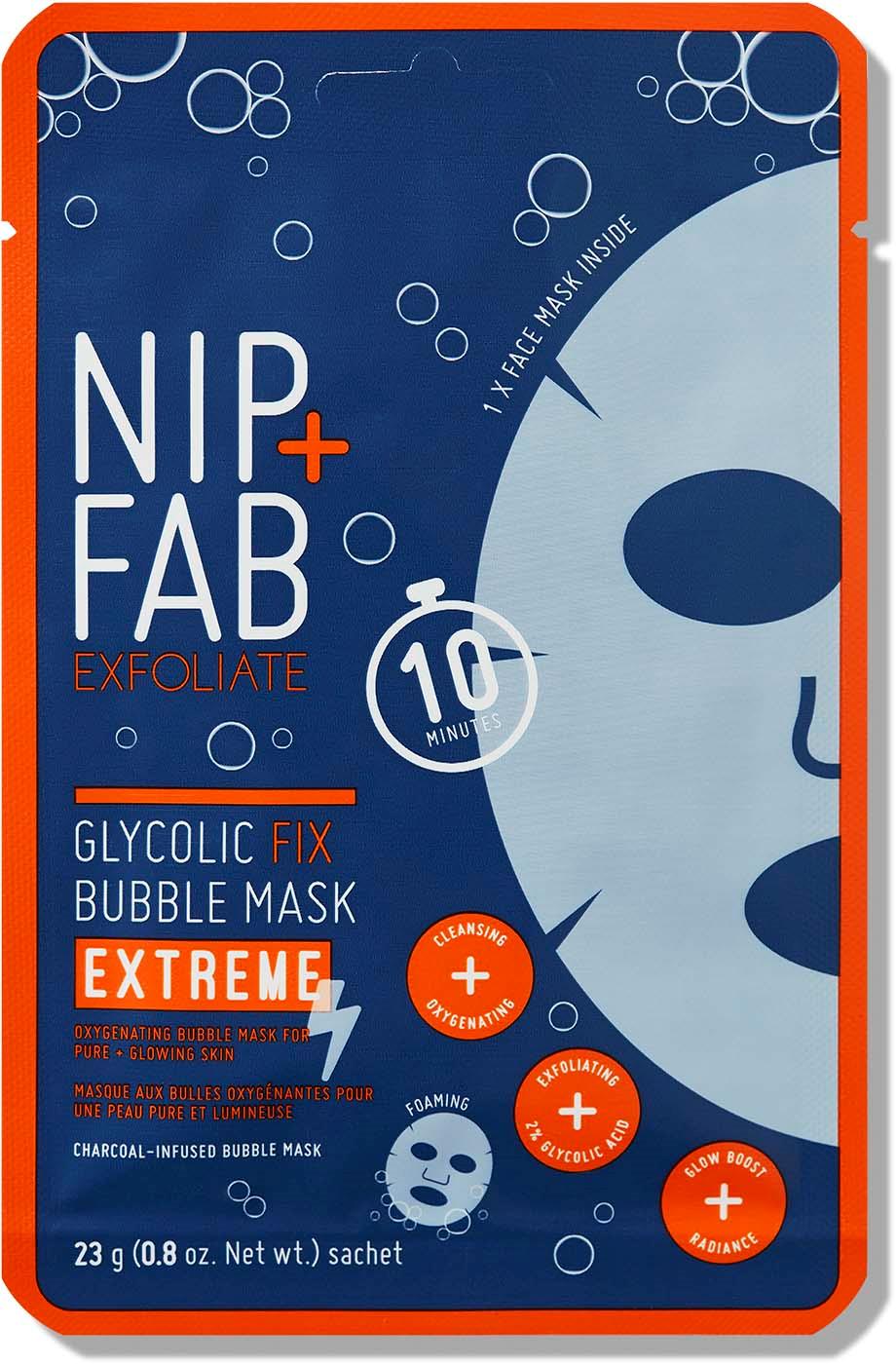 NIP+FAB Exfoliate Glycolic Fix Bubble Mask Extreme 1 Pcs | lyko.com