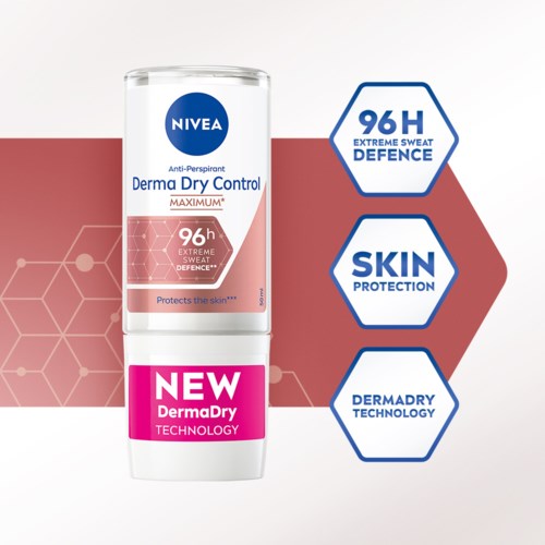 NIVEA Derma Dry Maximum Protection Roll on 50 ml | lyko.com