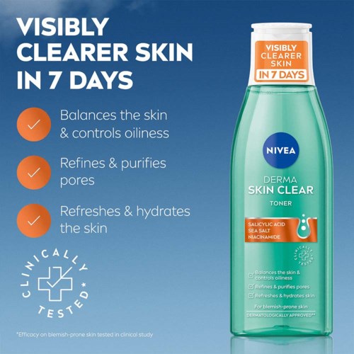 NIVEA Derma Skin Clear Toner 200 ml | lyko.com