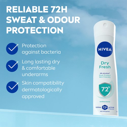 NIVEA Dry Fresh Spray 150 ml | lyko.com