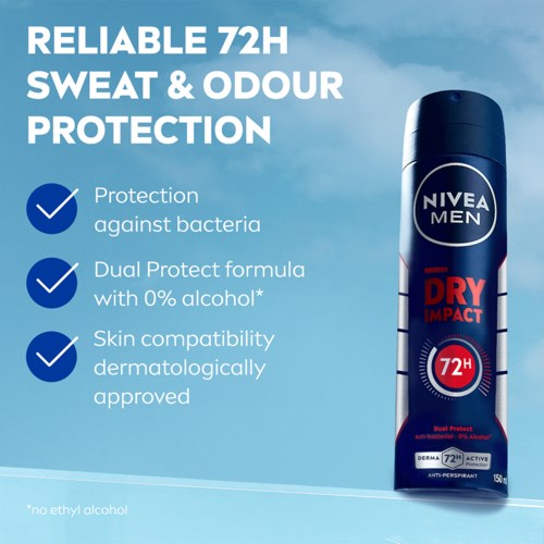 NIVEA MEN Dry Impact Spray 150 ml | lyko.com