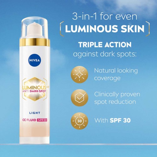 NIVEA Luminous630 Anti Dark-Spot CC Fluid 3-in-1 light 40 ml | lyko.com