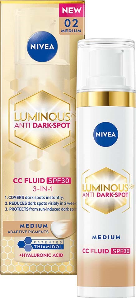 NIVEA Luminous630 Anti Dark-Spot CC Fluid 3-in-1 medium 40 ml | lyko.com