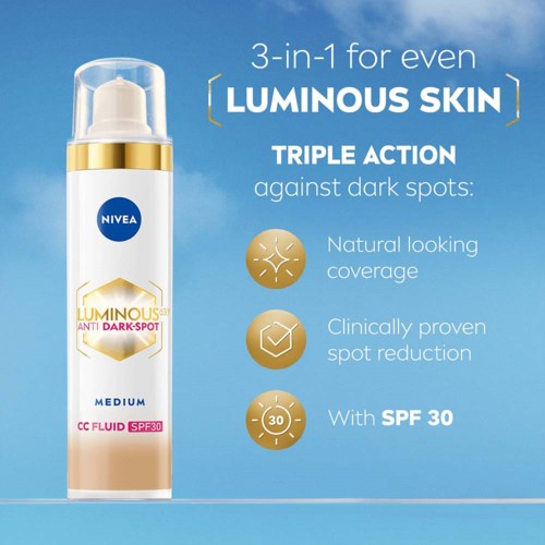 NIVEA Luminous630 Anti Dark-Spot CC Fluid 3-in-1 medium | lyko.com