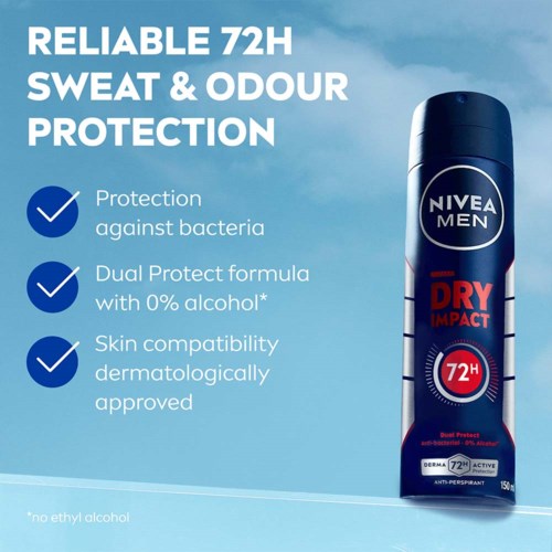 NIVEA MEN Dry Impact Spray 150 ml | lyko.com