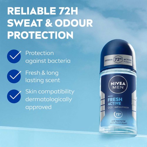 NIVEA MEN Fresh Active Roll On 50 ml | lyko.com