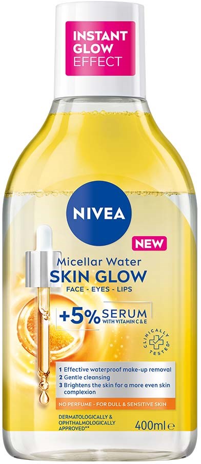 NIVEA Micellar Water Skin Glow +5% serum 400 ml | lyko.com