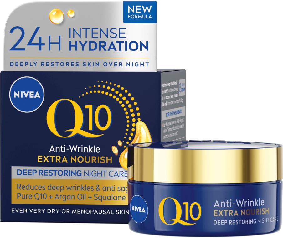 NIVEA Q10 Extra Nourish Night Cream 50 ml | lyko.com