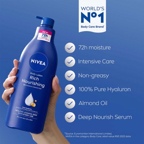 NIVEA Rich Nourishing Body Lotion Pump 400 ml | lyko.com