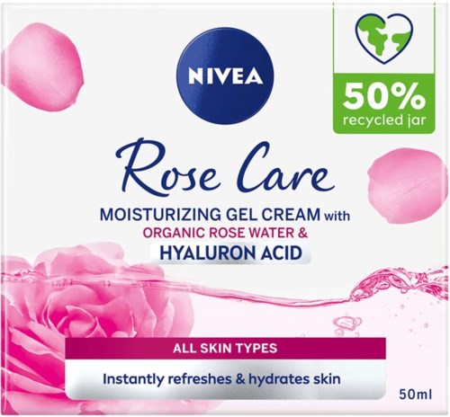 NIVEA Ansiktskräm Rose Care Moisturizing Gel Cream 50 ml | lyko.com