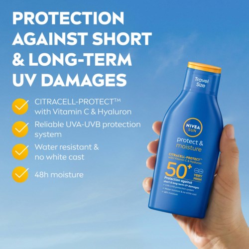 NIVEA SUN Protect & Moisture Sun Lotion SPF 50+ 100 ml | lyko.com