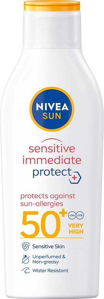 NIVEA SUN Sensitive Immediate Protect Sun Lotion SPF 50+ 200 ml | lyko.com