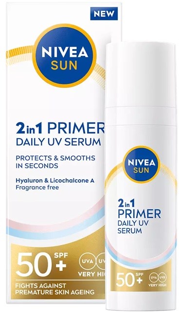 NIVEA SUN UV Face 2in1 Daily UV serum SPF 50+ 30 ml | lyko.com