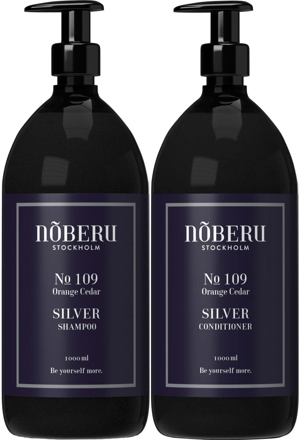 Nõberu of Sweden Silver Bundle Shampoo 1000 ml & Conditioner 1000 ml ...