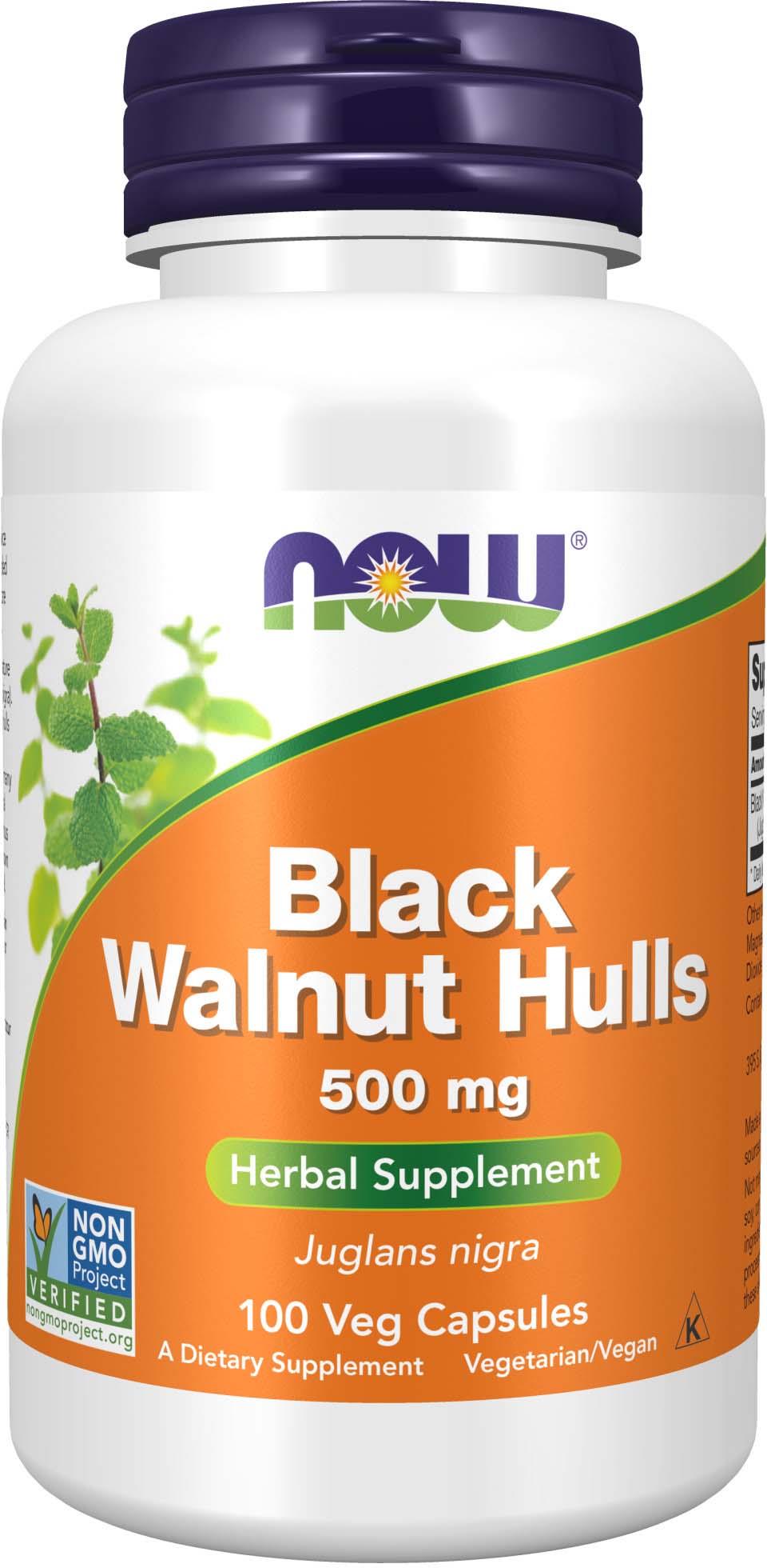 NOW Black Walnut Hulls 500 mg 100 pcs | lyko.com