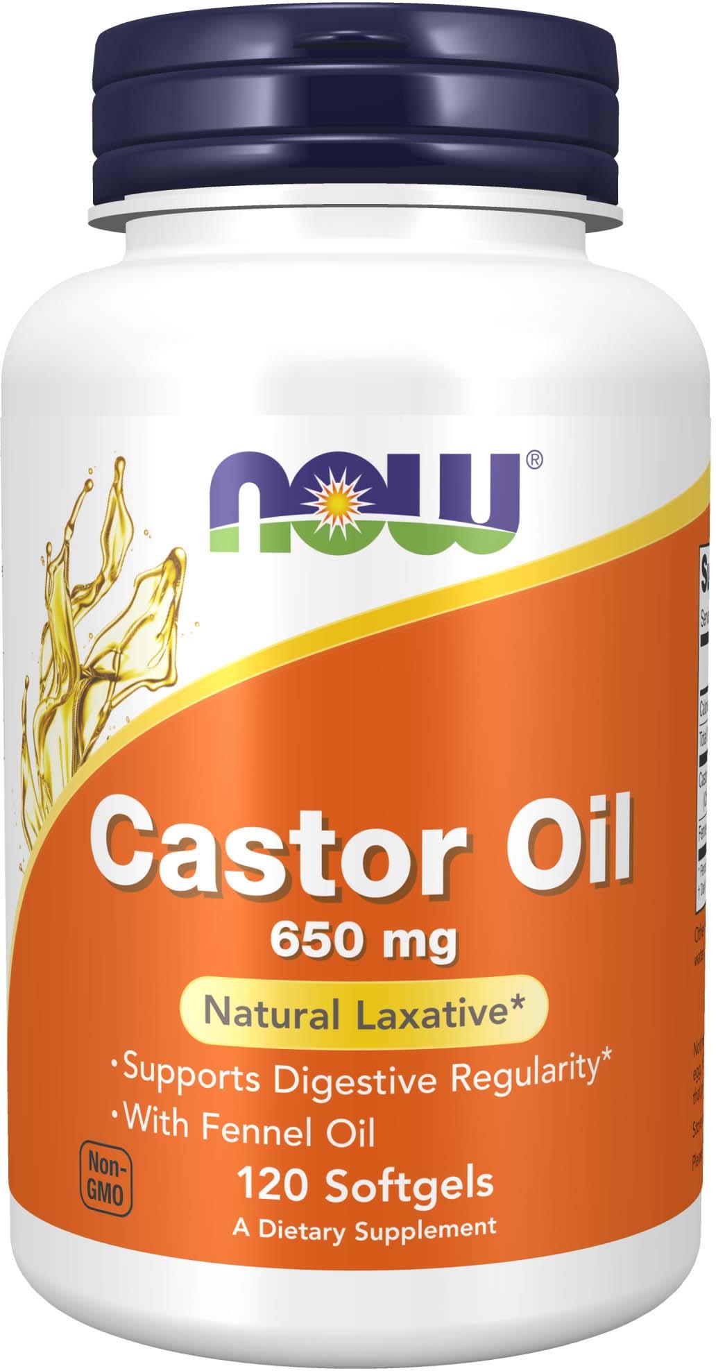 NOW Castor Oil 650 mg 120 st | lyko.com