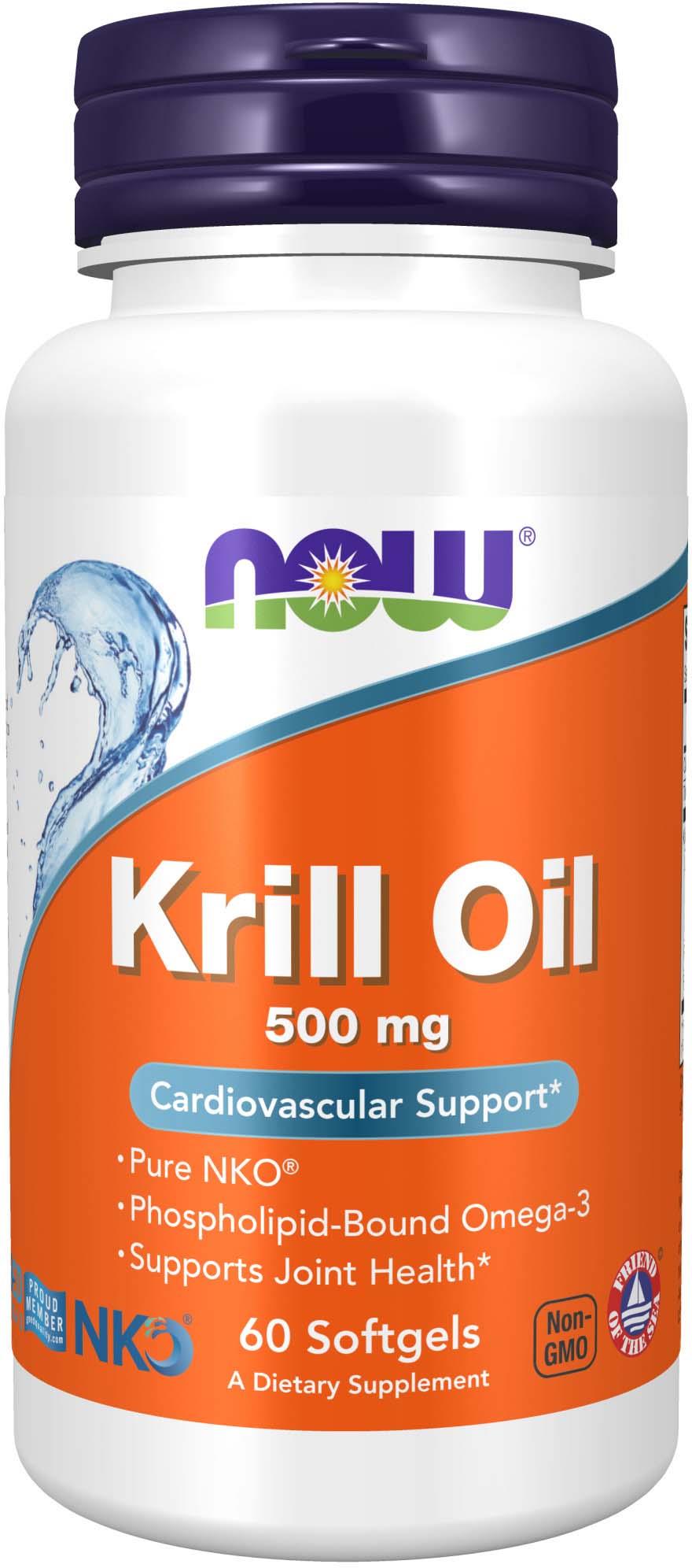 NOW Krill Oil 500 mg 60 stk | lyko.com