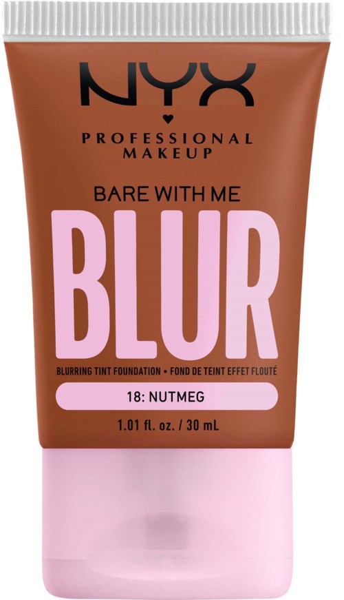 NYX PROFESSIONAL MAKEUP Bare With Me Blur Tint Foundation 18 Nutmeg ...