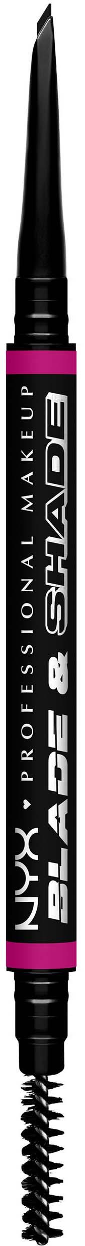 NYX PROFESSIONAL MAKEUP Blade & Shade Brow Pencil 12 Black | lyko.com