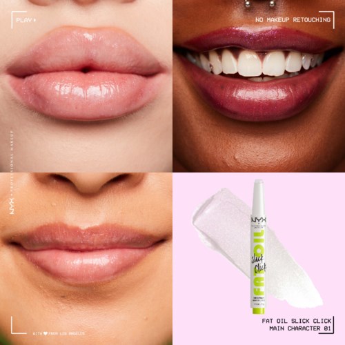 NYX PROFESSIONAL MAKEUP Fat Oil Slick Click Lip Balm 01 Main Character ...