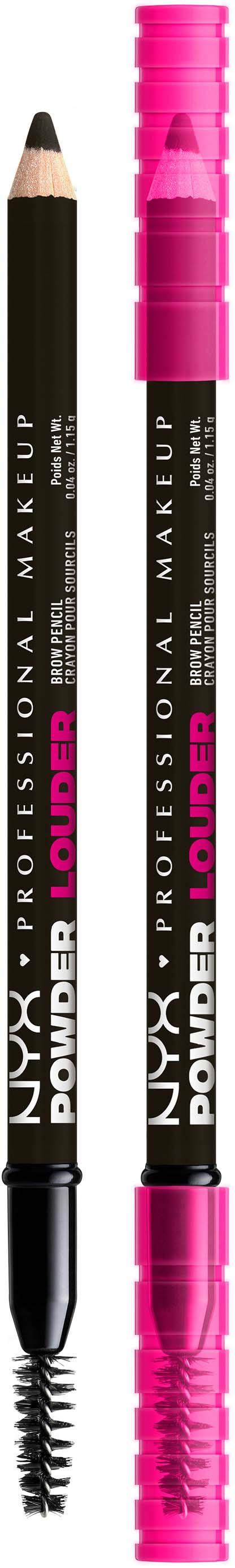 NYX PROFESSIONAL MAKEUP Powder Louder Brow Pen 09 Black | lyko.com