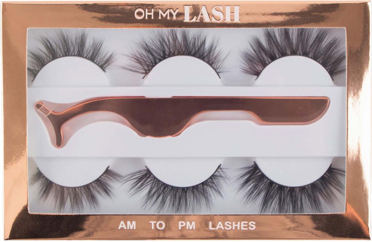 Oh My Lash Faux Mink Strip Lashes Am To Pm Set 4pc 3 X Lashes 1 X