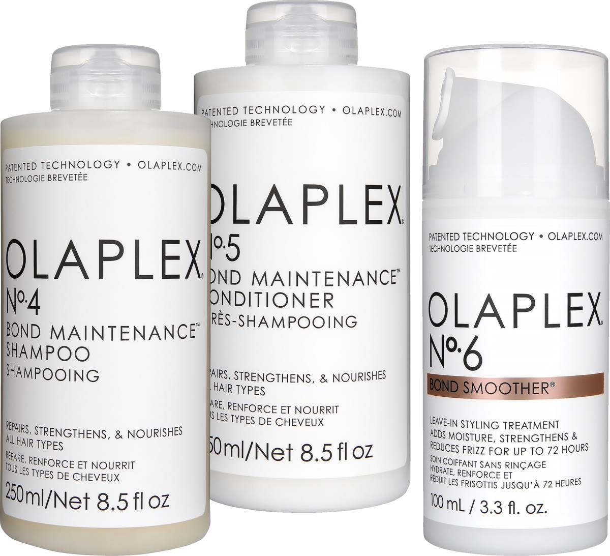 Olaplex Bundle No.4 Shampoo 250 ml & No.5 Conditioner 250 ml & No.6 ...