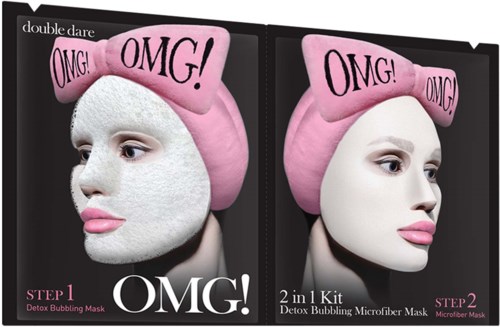 OMG! Double Dare 2In1 Kit Detox Bubbling Microfiber Mask 1 pcs | lyko.com