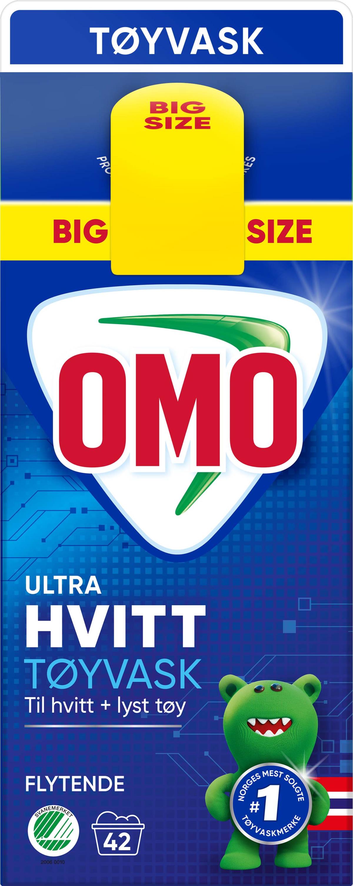 OMO Ultra Hvitt Flytende 1500 ml | lyko.com