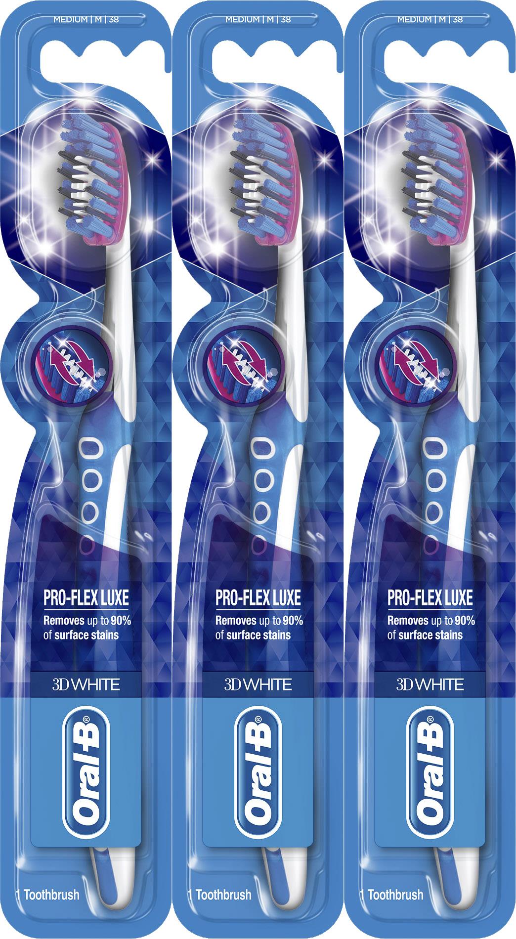Oral B 3D White Luxe ProFlex Medium 3-pack | lyko.com