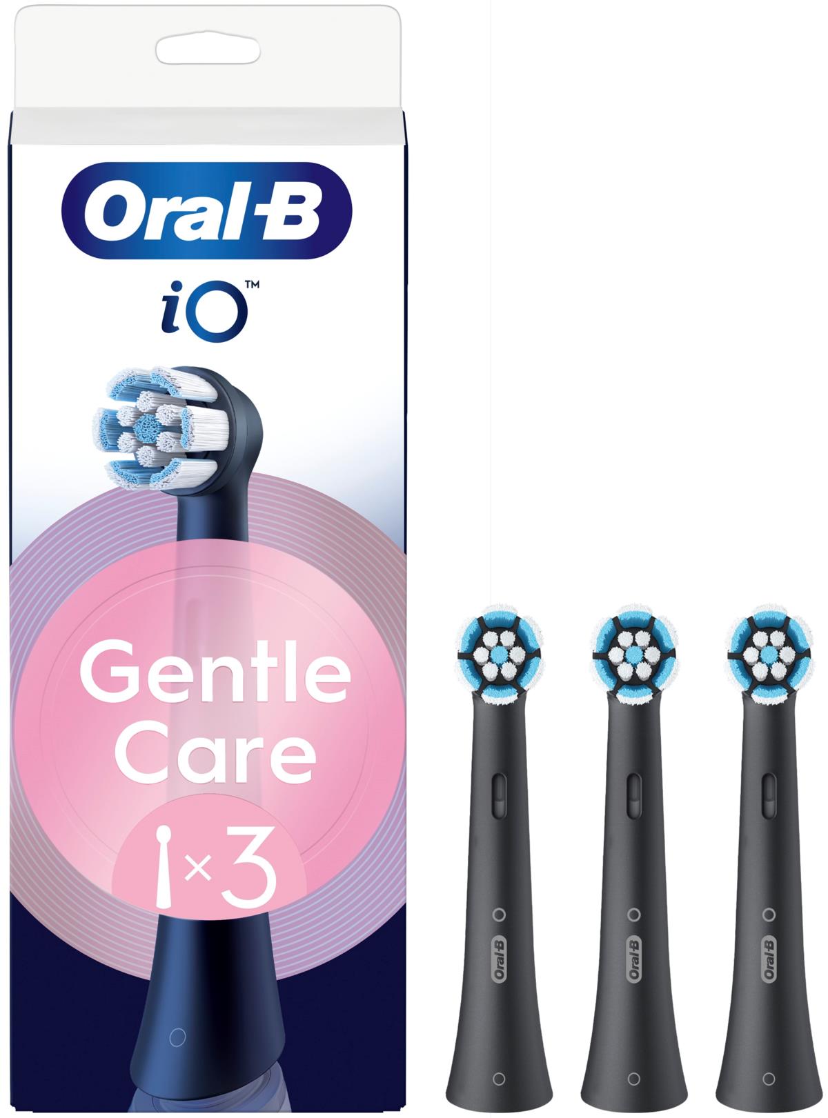Oral B iO Gentle Care Toothbrush Heads Black 3 pcs | lyko.com