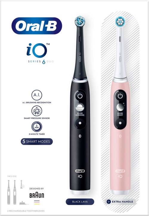 Oral B iO6 Duo Pack Black Lava / Pink Sand | lyko.com