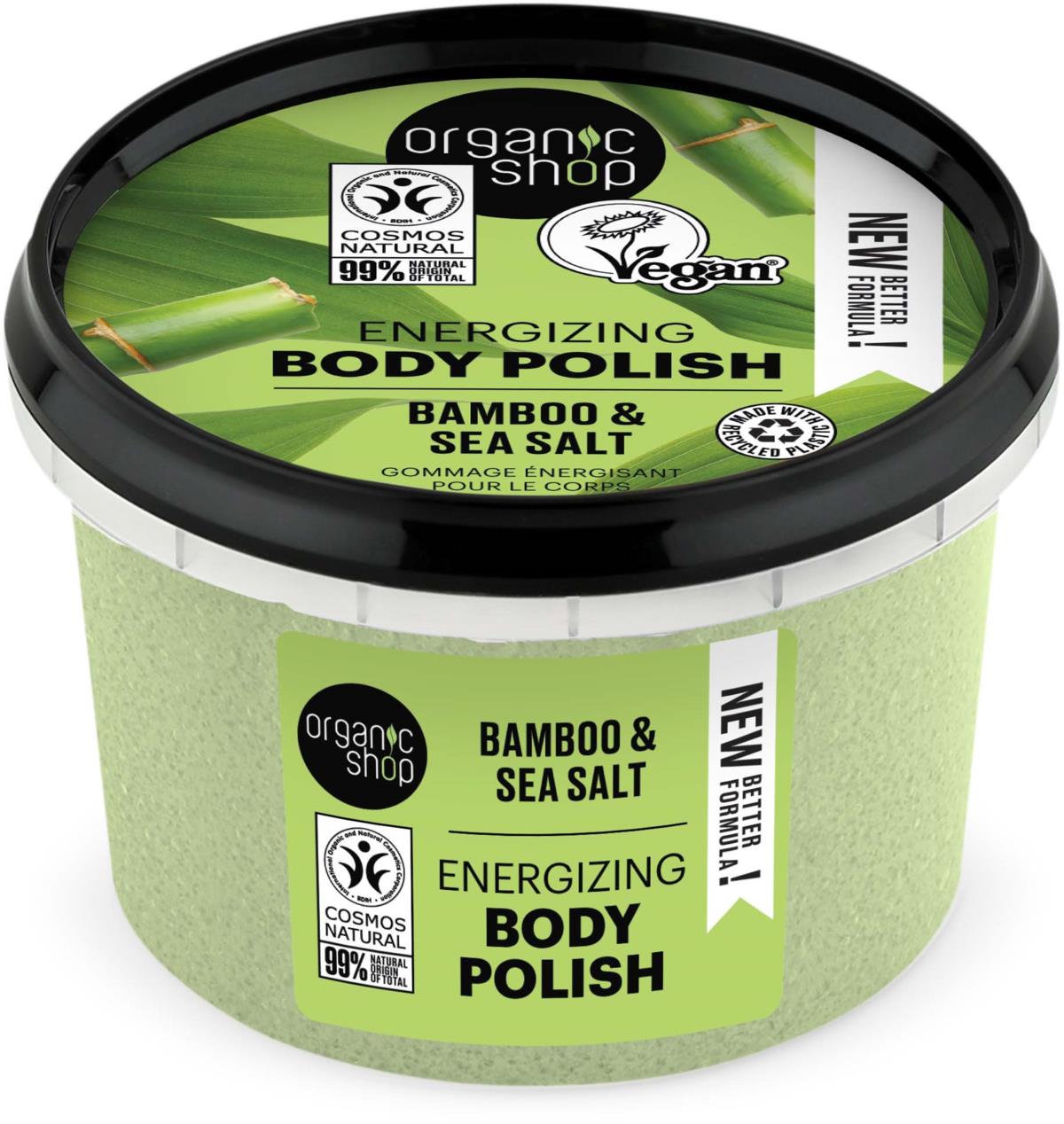 Organic Shop Energizing Body Polish Bamboo & Sea Salt 250 ml | lyko.com