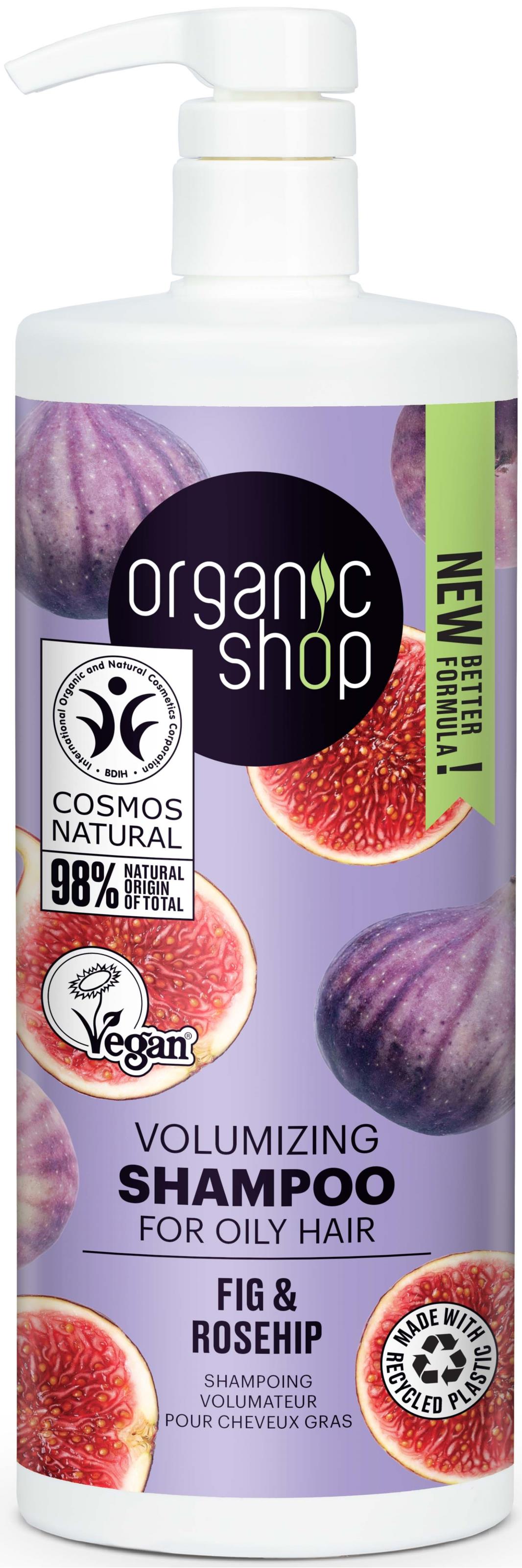 Organic Shop Volumizing Shampoo Fig & Rosehip 1000 ml | lyko.com