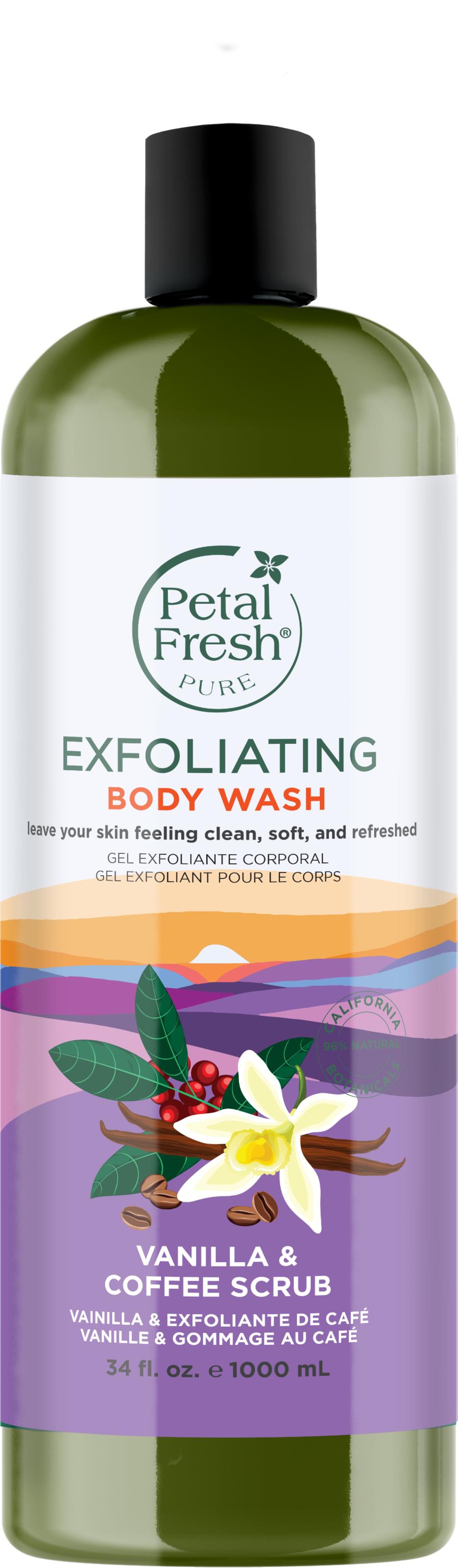 Petal Fresh Pure Vanilla & Coffee Scrub Exfoliating Body Wash 1000 ml ...
