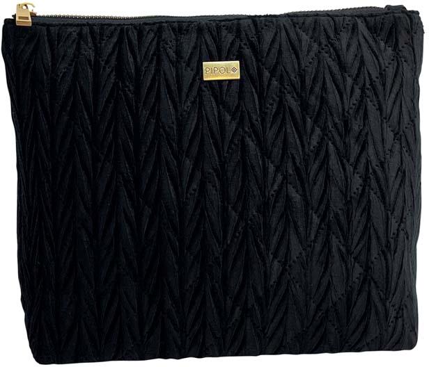 PIPOL BAZAAR Flat Makeup Pouch Quilted Black | lyko.com
