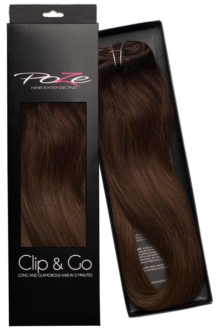 Poze Hairextensions Poze Standard Clip & Go Hair Extensions 4B ...