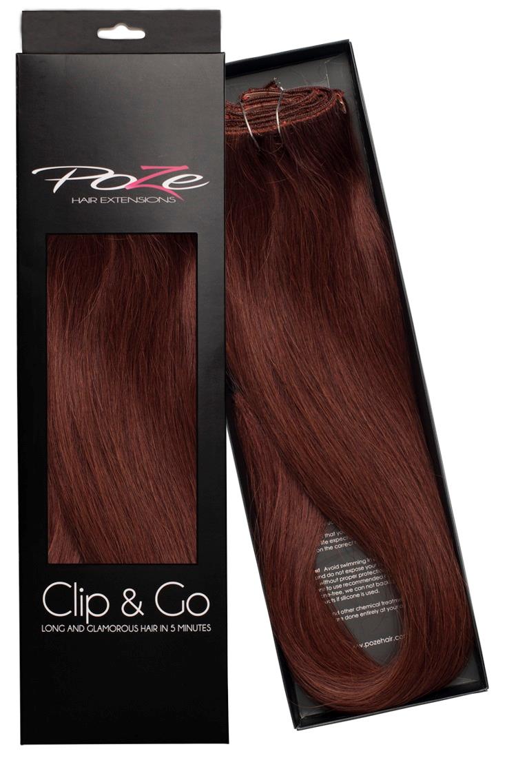 Poze Hairextensions Clip & Go Extensions 50 cm 4RG Auburn | lyko.com