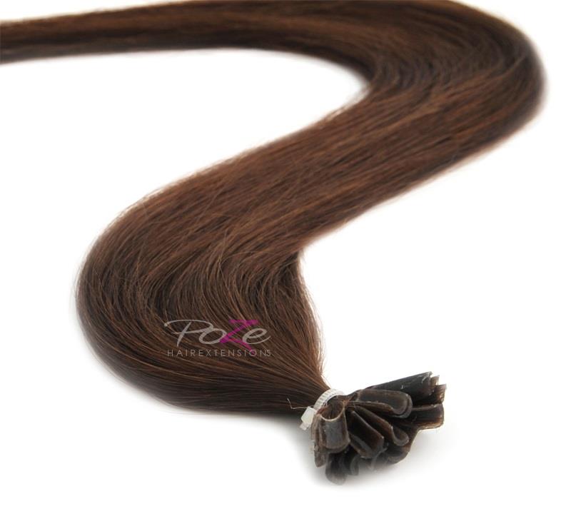 Poze Hairextensions Poze Keratin Premium Extensions 4B Chocolate Brown ...