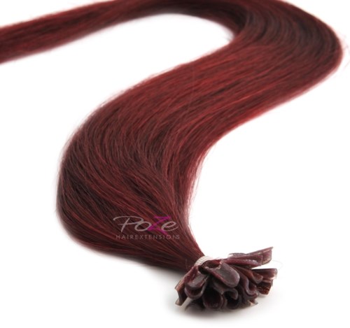 Poze Hairextensions Poze Keratin Premium Extensions 5RV Red Passion 20 ...