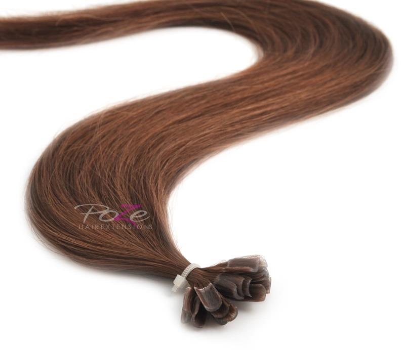 Poze Hairextensions Poze Keratin Premium Extensions 6B Lovely Brown 20 ...