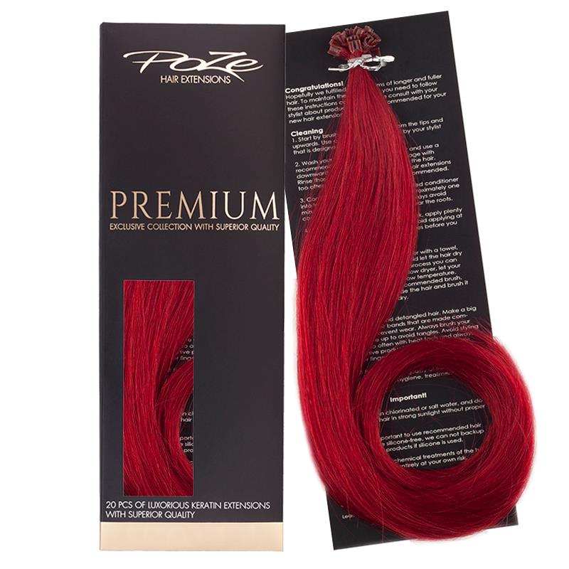 Poze Hairextensions Poze Keratin Premium Extensions 7R Intense Red 20 ...
