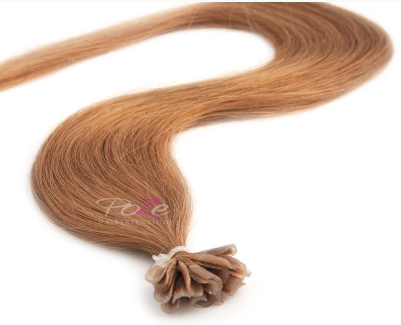 Poze Hairextensions Poze Keratin Premium Extensions 8B Light Brown 20 ...