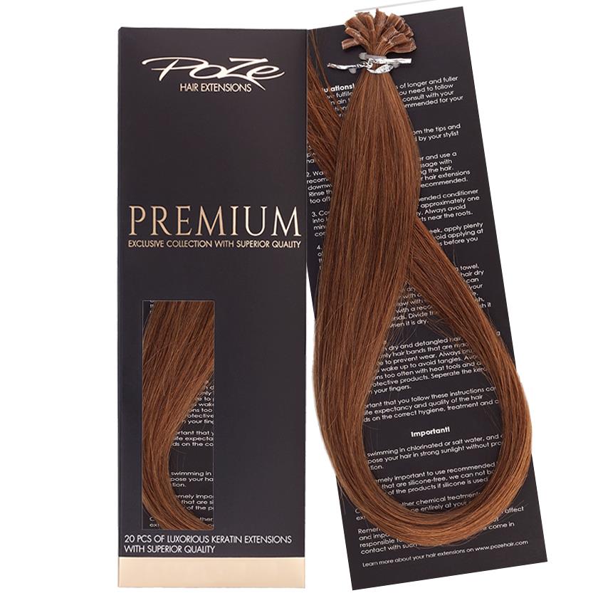 Poze Hairextensions Poze Keratin Premium Ext 8BG Golden Honey 20 fester ...