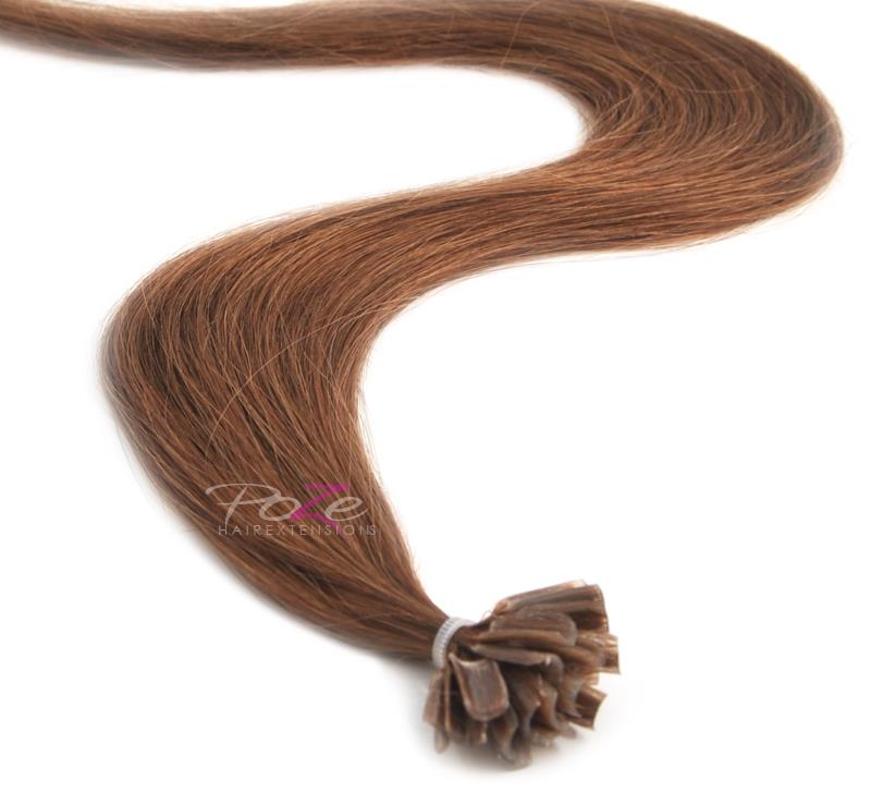 Poze Hairextensions Keratin Standard Extensions 50 cm 7BN Mocha Brown ...