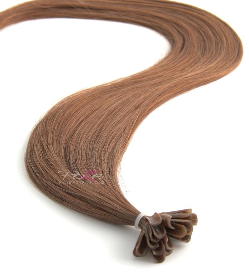 Poze Hairextensions Keratin Standard Extensions 50 cm 7NV Cool Brown ...